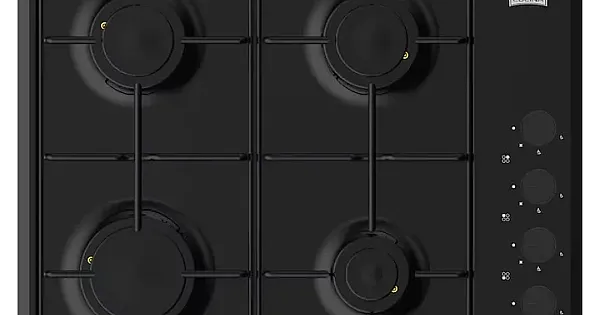 Plita pe gaz incorporabilă Nuova Cucina Black Star, 60cm, 4 arzătoare ...